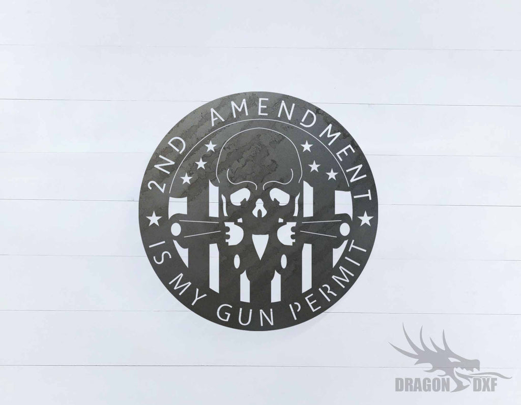 2nd amendment sign 22 - DXF Download — DragonDXF