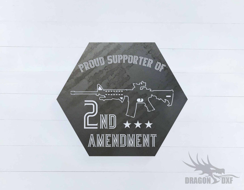 2nd amendment sign 24 - DXF Download — DragonDXF