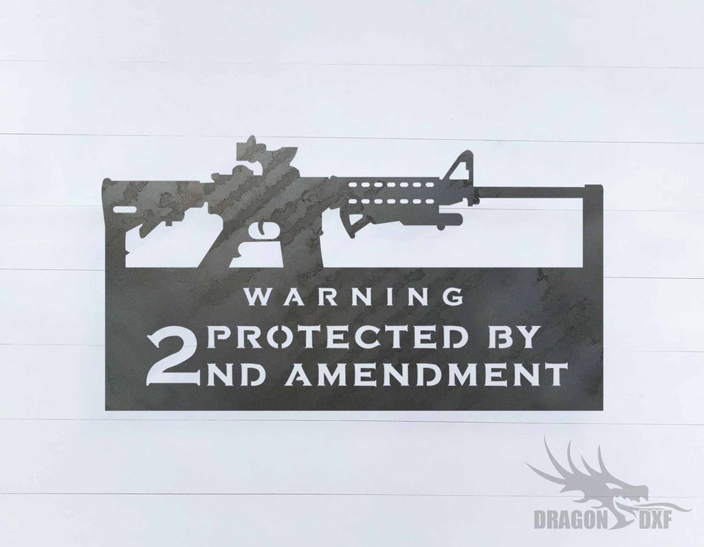 2nd amendment sign 30 - DXF Download — DragonDXF