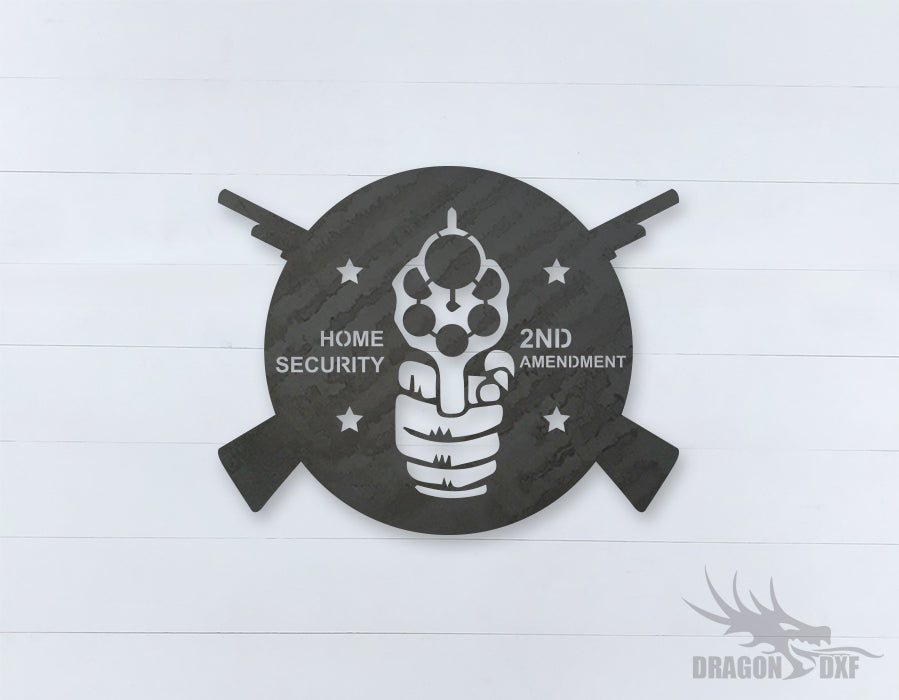 2nd amendment sign 20 - DXF Download — DragonDXF