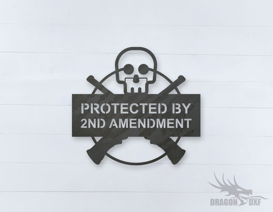 2nd amendment sign 4 - DXF Download — DragonDXF