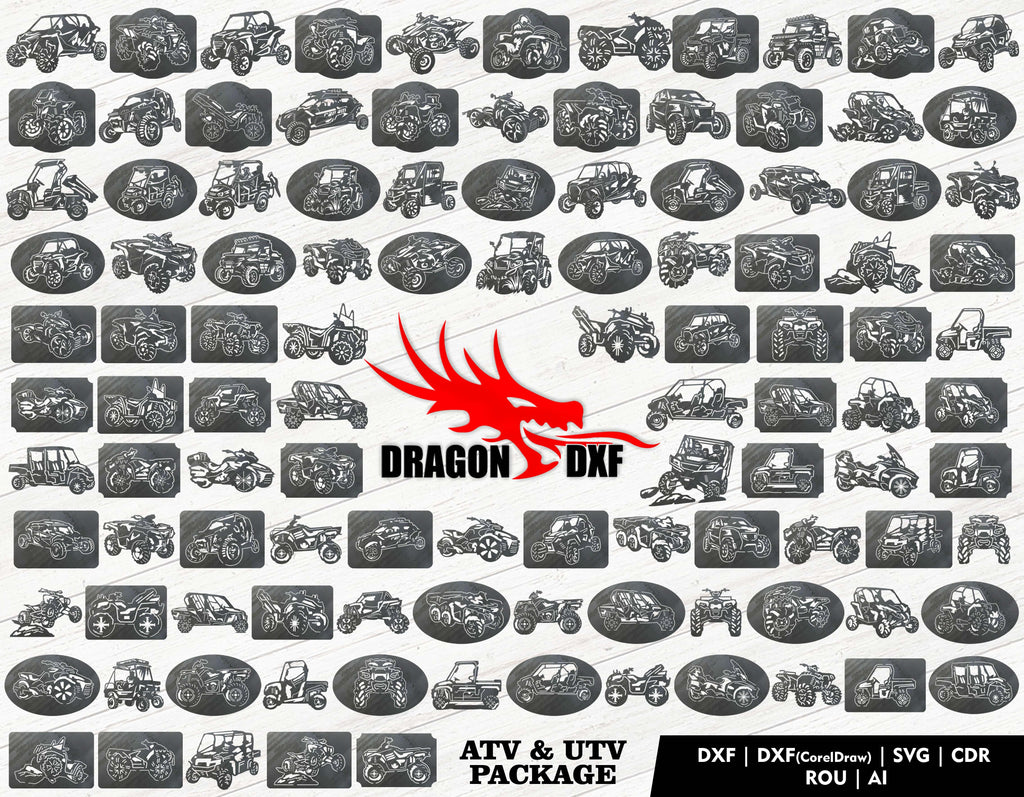 ATV & UTV Package (110 Designs) - Plasma Laser DXF Cut File — DragonDXF