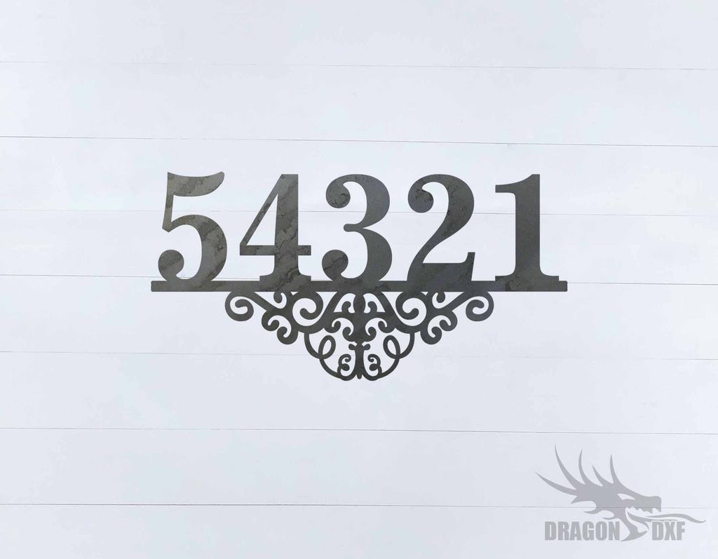 Custom House Number 1 - DXF Download — DragonDXF