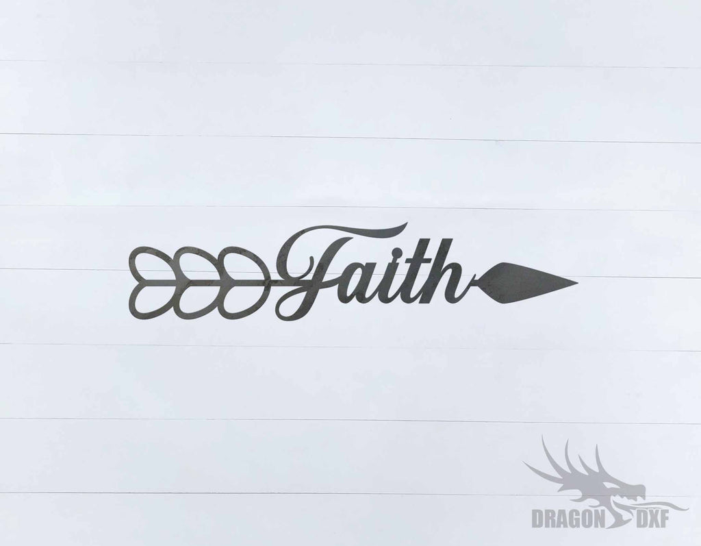 Arrow Design - Faith - DXF Download — DragonDXF