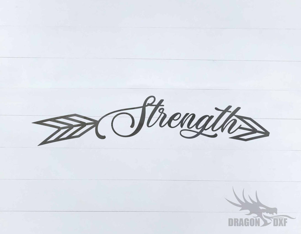Arrow Design - Strength - DXF Download — DragonDXF