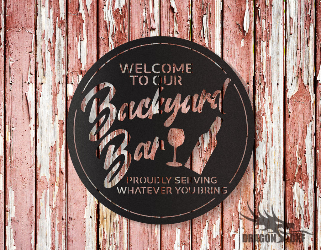 Backyard Bar Sign 2 - DXF Download — DragonDXF