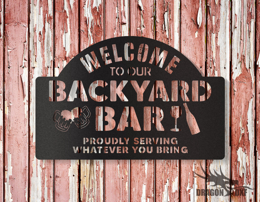 Backyard Bar Sign 5 - DXF Download — DragonDXF