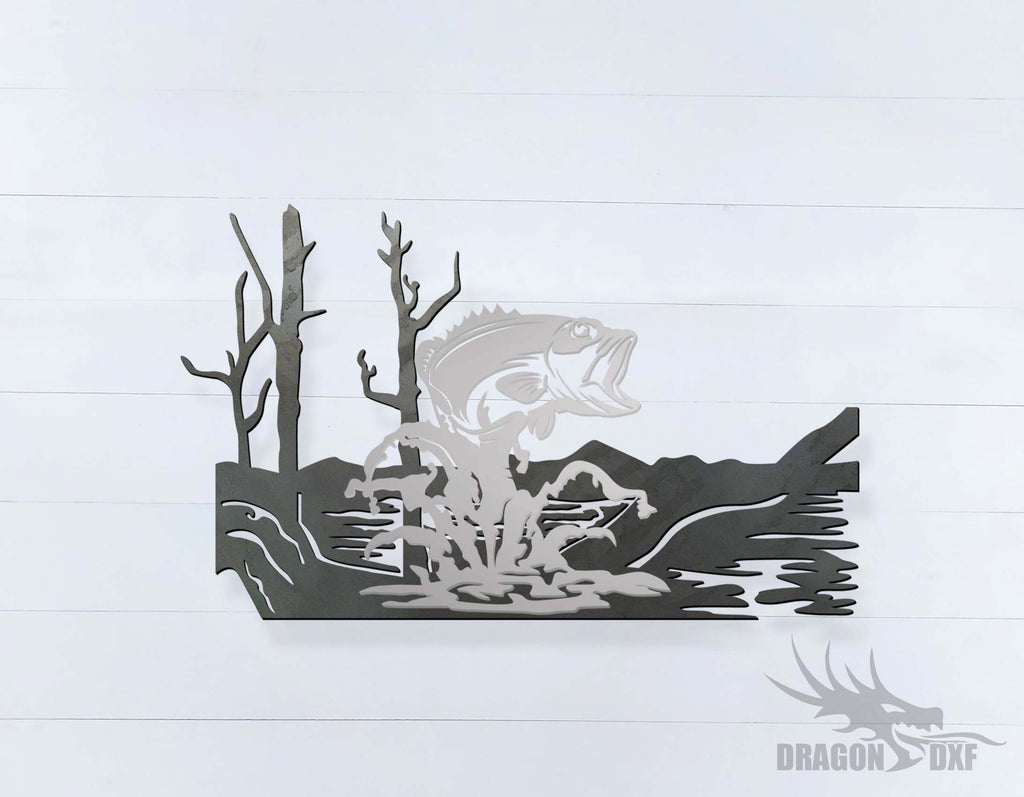 Bass Fish - DXF Download — DragonDXF