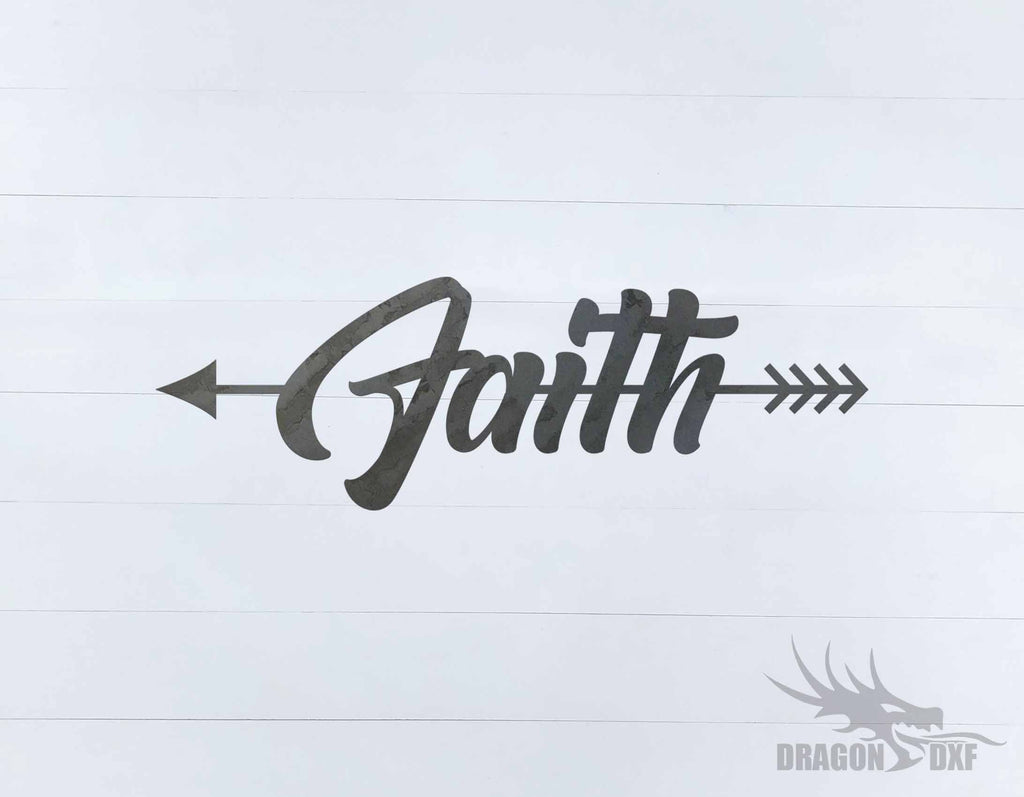 Faith 3 - Word - Decor - DXF Download — DragonDXF