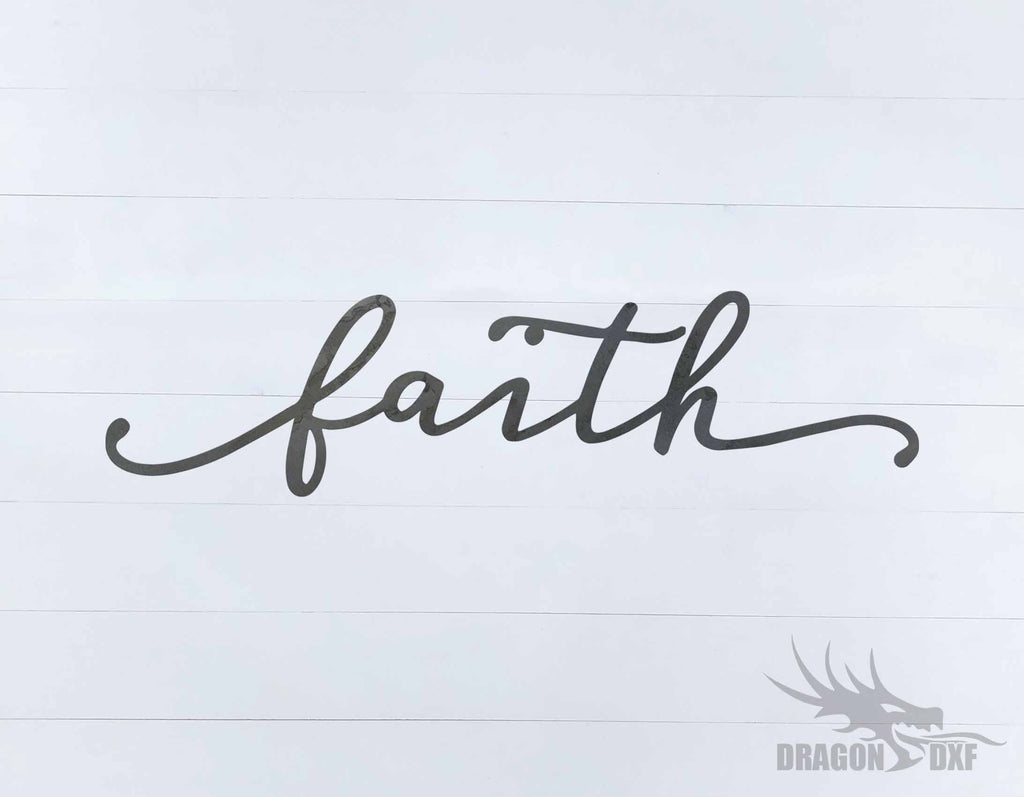 Faith 4 - Word - Decor - DXF Download — DragonDXF