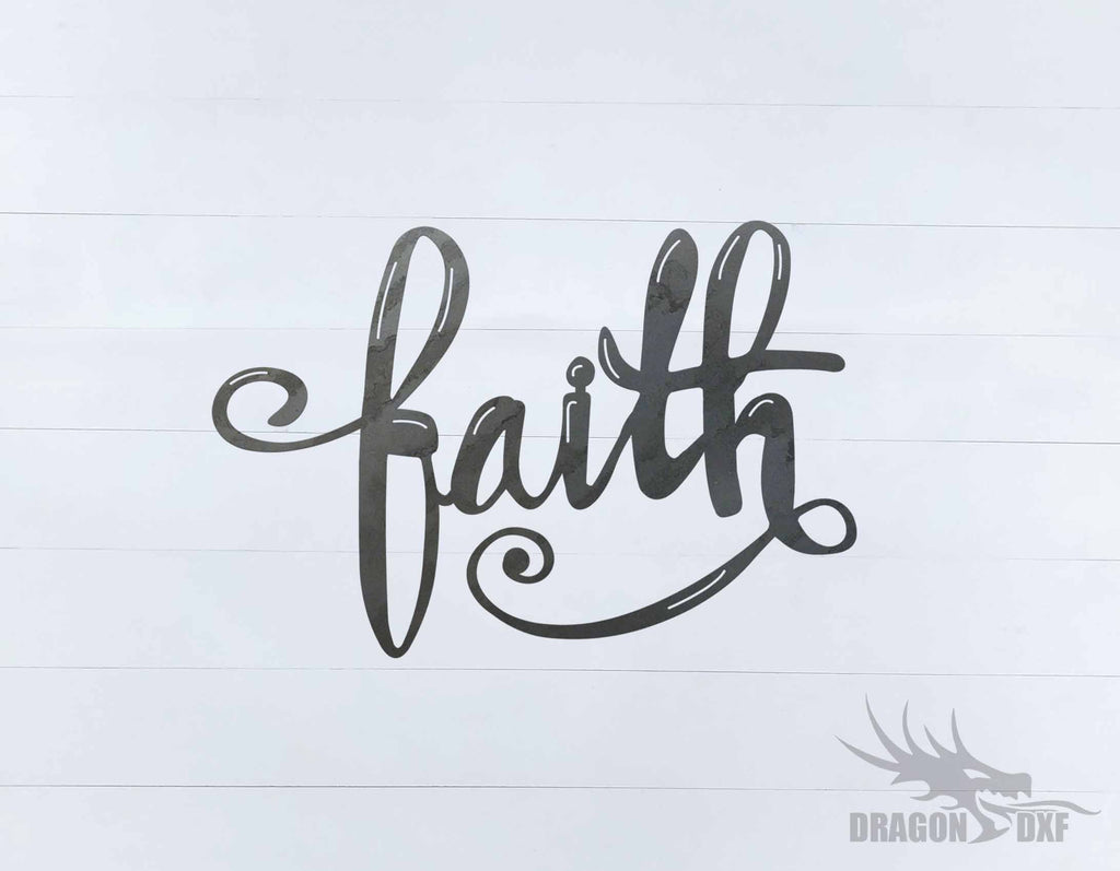 Faith 7 - Word - Decor - DXF Download — DragonDXF
