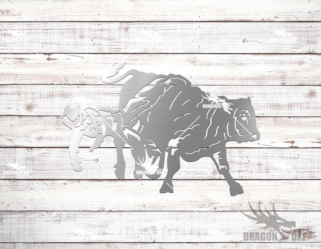 Bull Riding 20 Design - Plasma Laser DXF Cut File — DragonDXF