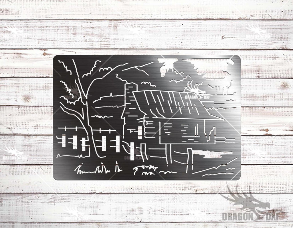 Cabin Design 1 - Plasma Laser DXF Cut File — DragonDXF