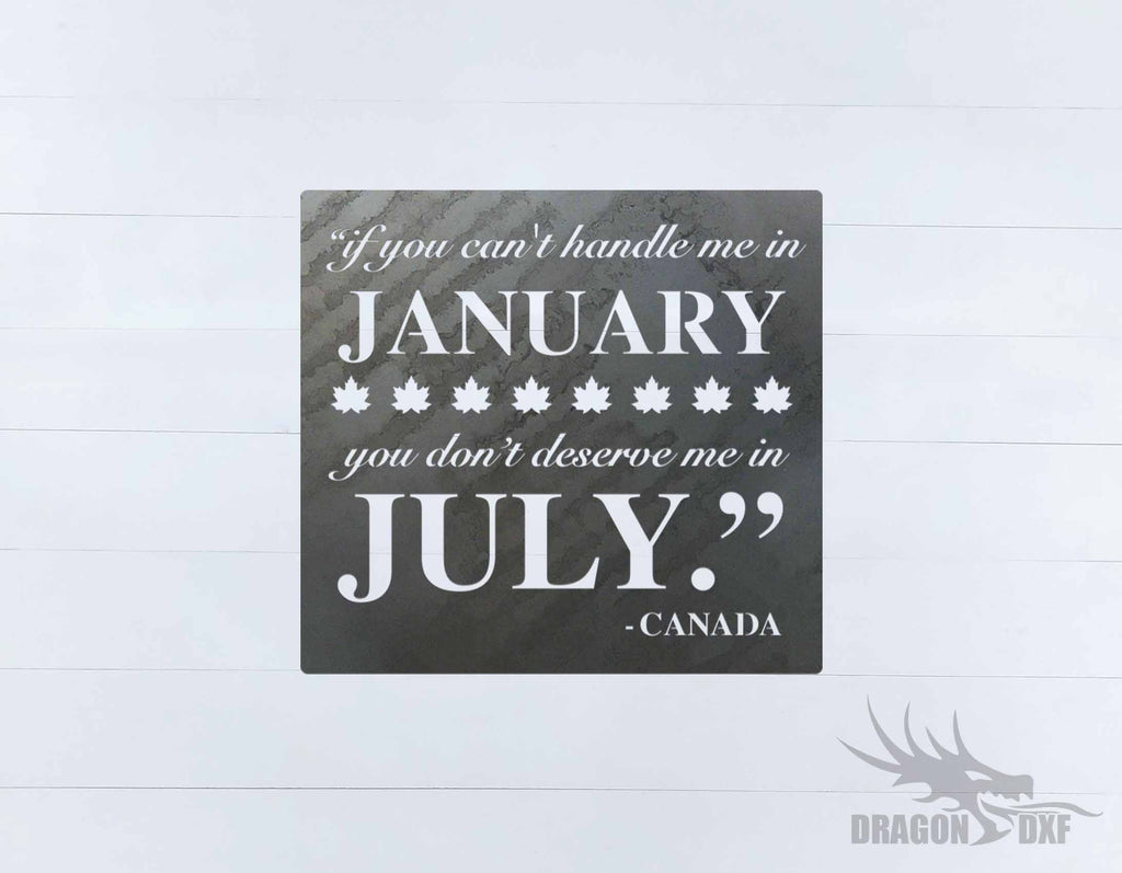 Canadian Sign 19 - DXF Download — DragonDXF