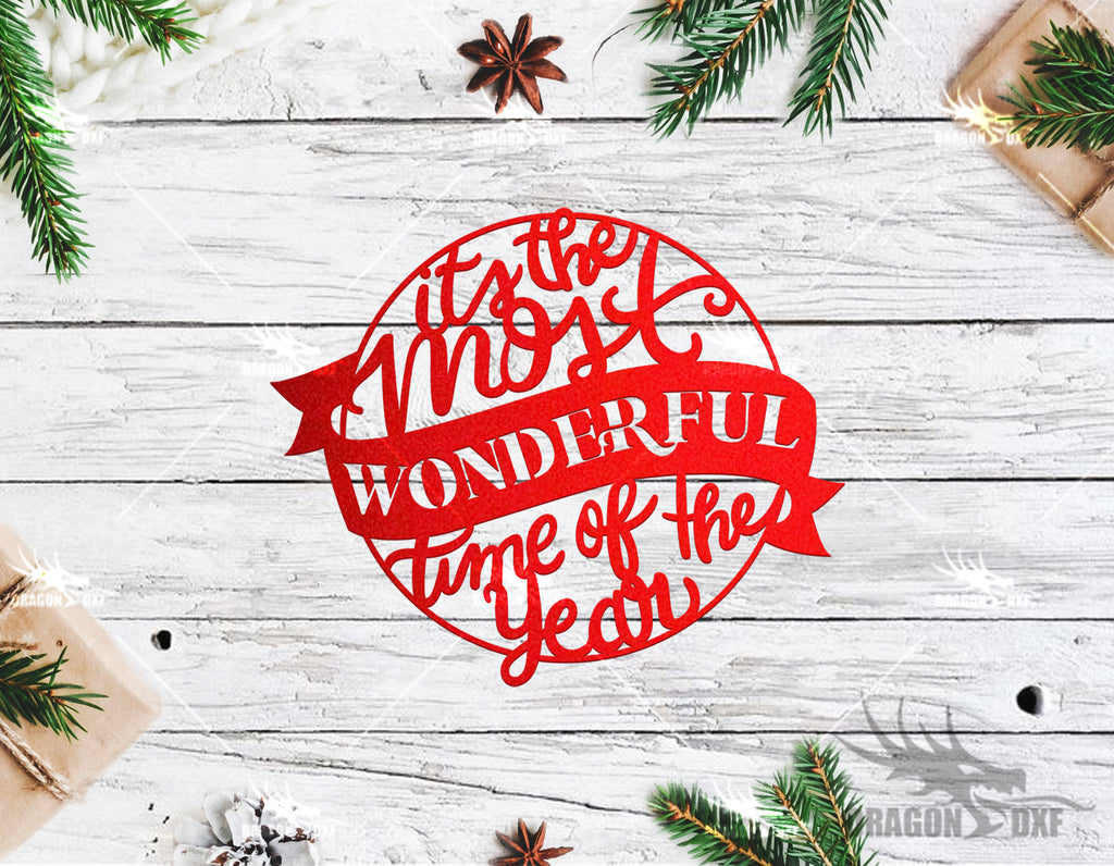 Christmas Sign 4 - Plasma Laser DXF Cut File — DragonDXF