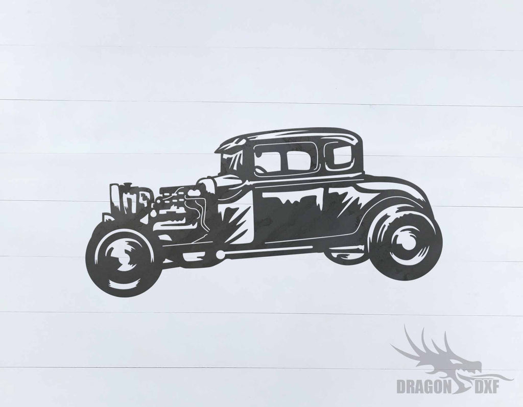 Classic Hot Rod Design 14 - DXF Download — DragonDXF