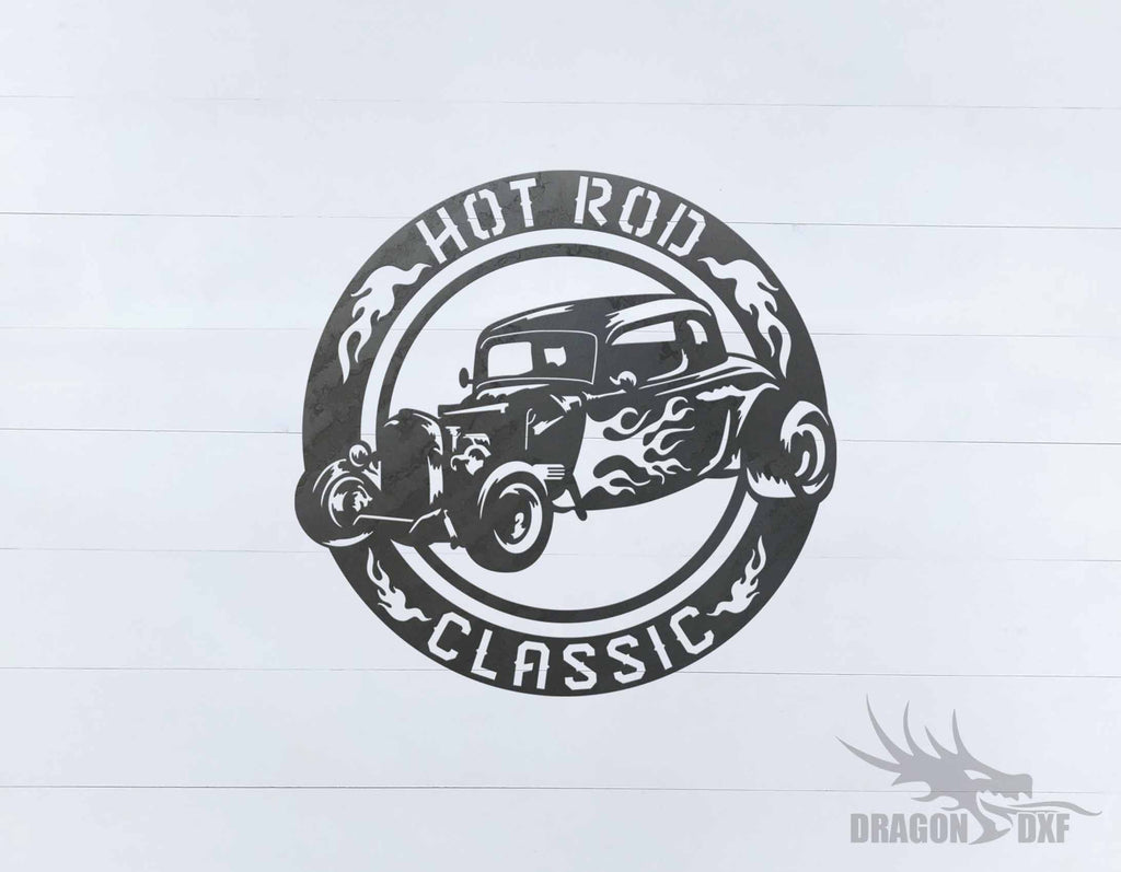 Classic Hot Rod Design 17 - DXF Download — DragonDXF