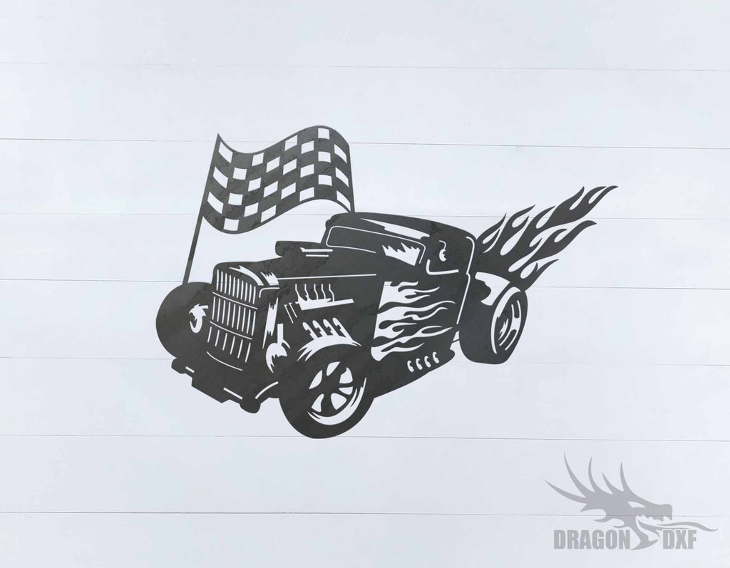 Classic Hot Rod Design 19 - DXF Download — DragonDXF