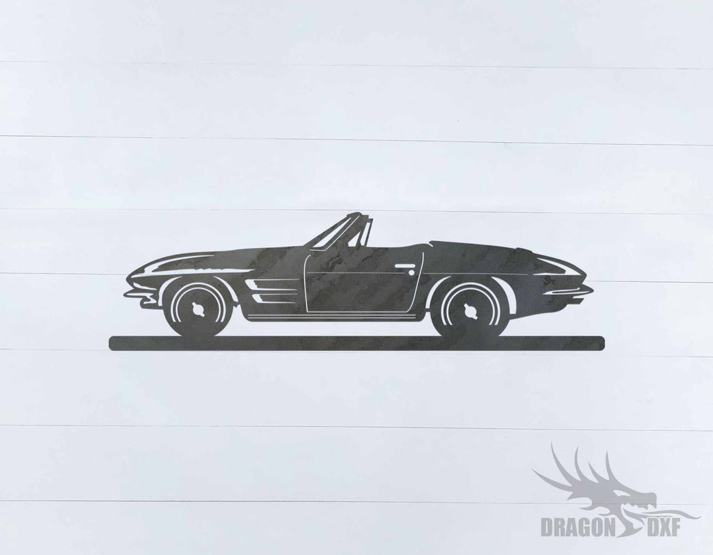 Classic Car 1963 Corvette Sting Ray - DXF Download — DragonDXF