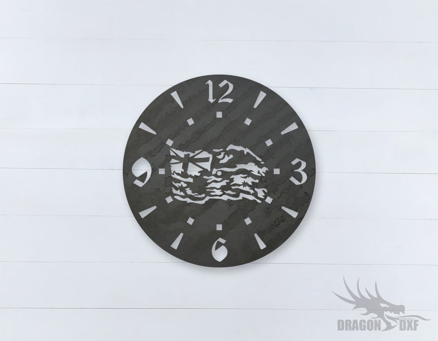 Australian Clock Design 15 - DXF Download — DragonDXF