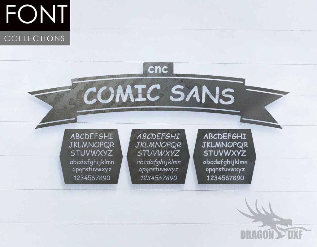 Comic Sans CNC Font — DragonDXF