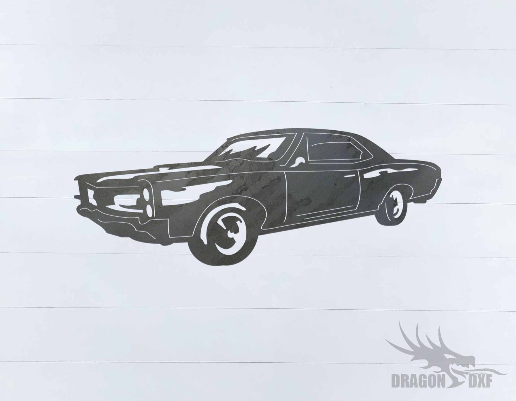 Drag Racing Car 1966 Pontiac Lemans GTO - DXF Download — DragonDXF