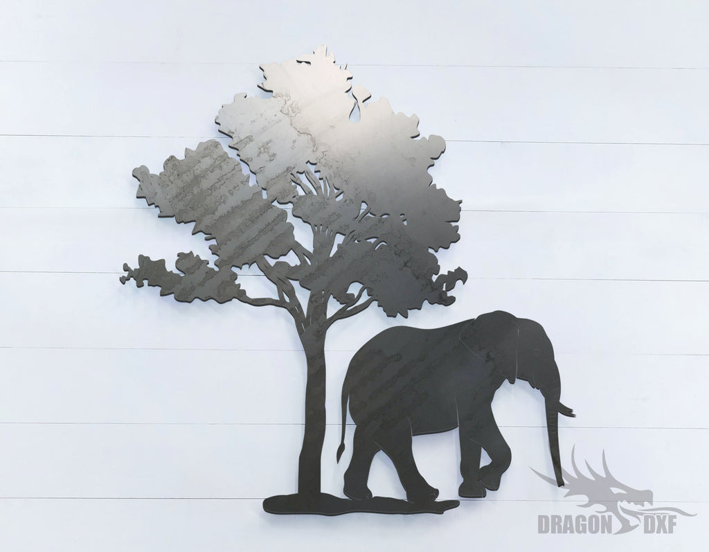 Safari Elephant - Zoo Animals - DXF Download — DragonDXF