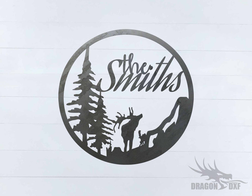 Custom Family name sign 4 - DXF Download — DragonDXF