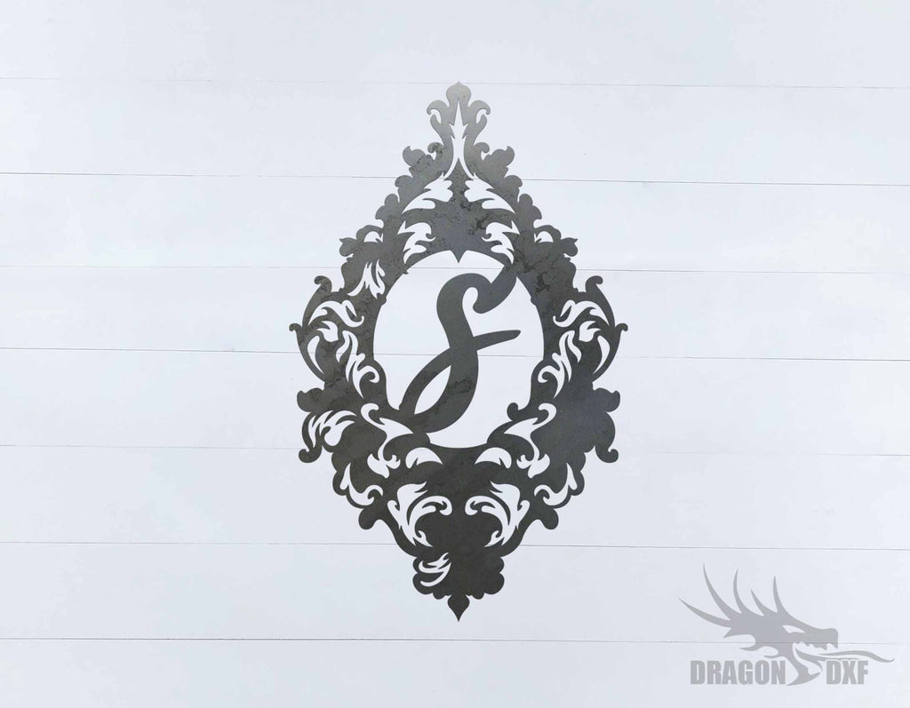 Filigree Initial 1 - DXF Download — DragonDXF