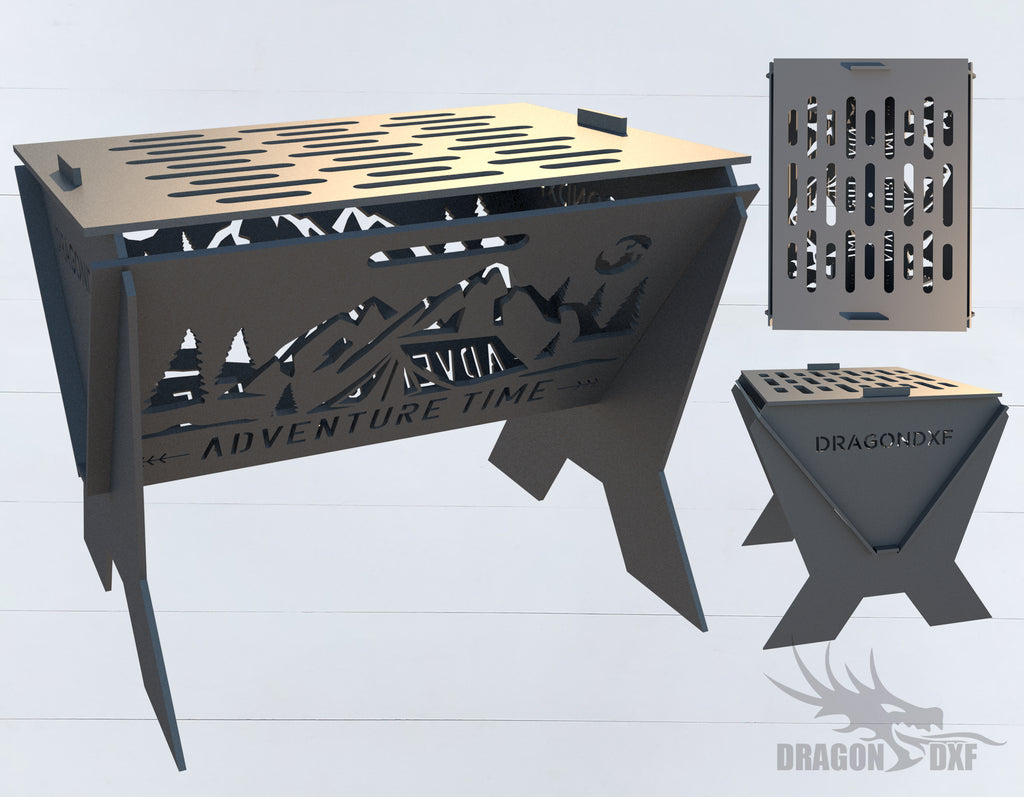 Firepit Adventure Time - Cut and Assemble - DXF Downloadable File ...