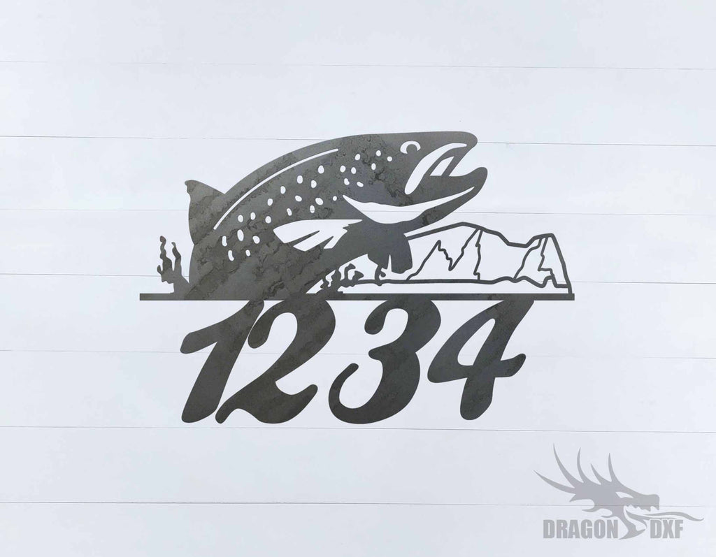 Fish Home Number - DXF Download — DragonDXF