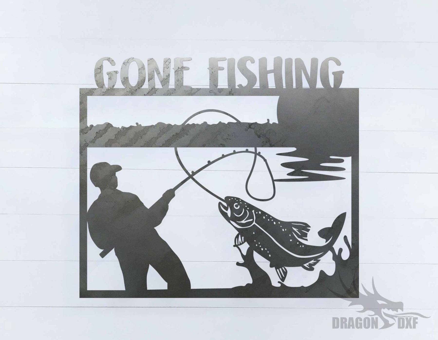 Gone Fishing Design - DXF Download — DragonDXF