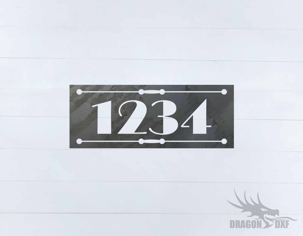 Horizontal Address Sign 6 - DXF Download — DragonDXF