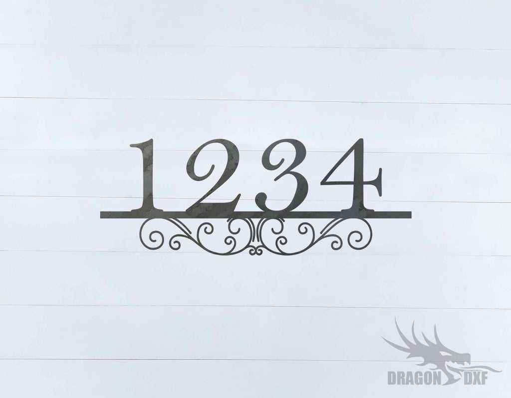 Horizontal Address Sign 8 - DXF Download — DragonDXF