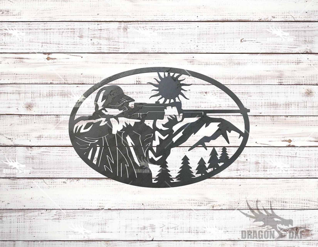 Hunting Season Sign 2 - Plasma Laser DXF Cut File — DragonDXF