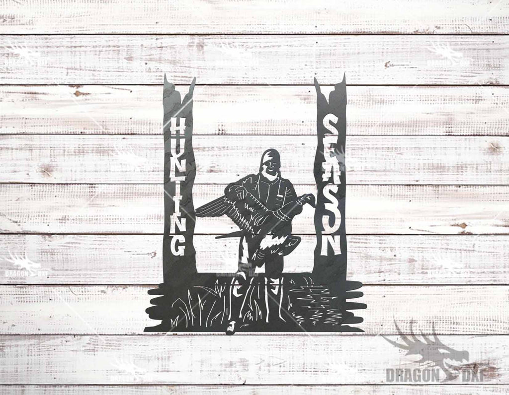 Hunting Season Sign 6 - Plasma Laser DXF Cut File — DragonDXF