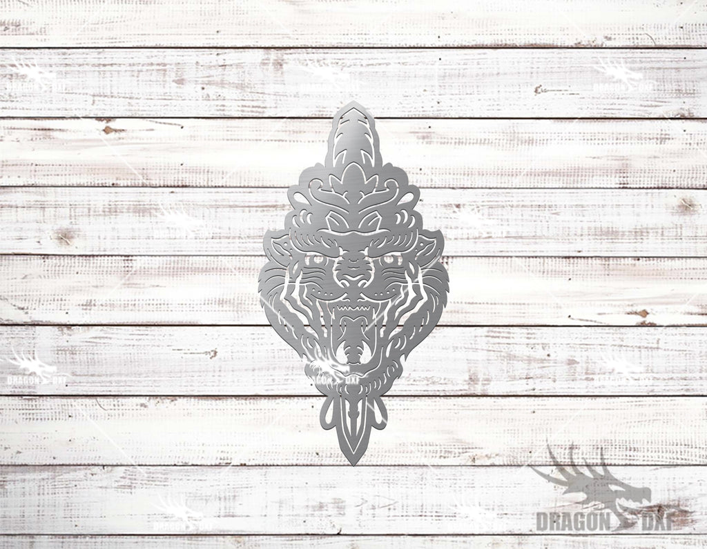 Neo Trad Tiger Design 3 - Plasma Laser DXF Cut File — DragonDXF