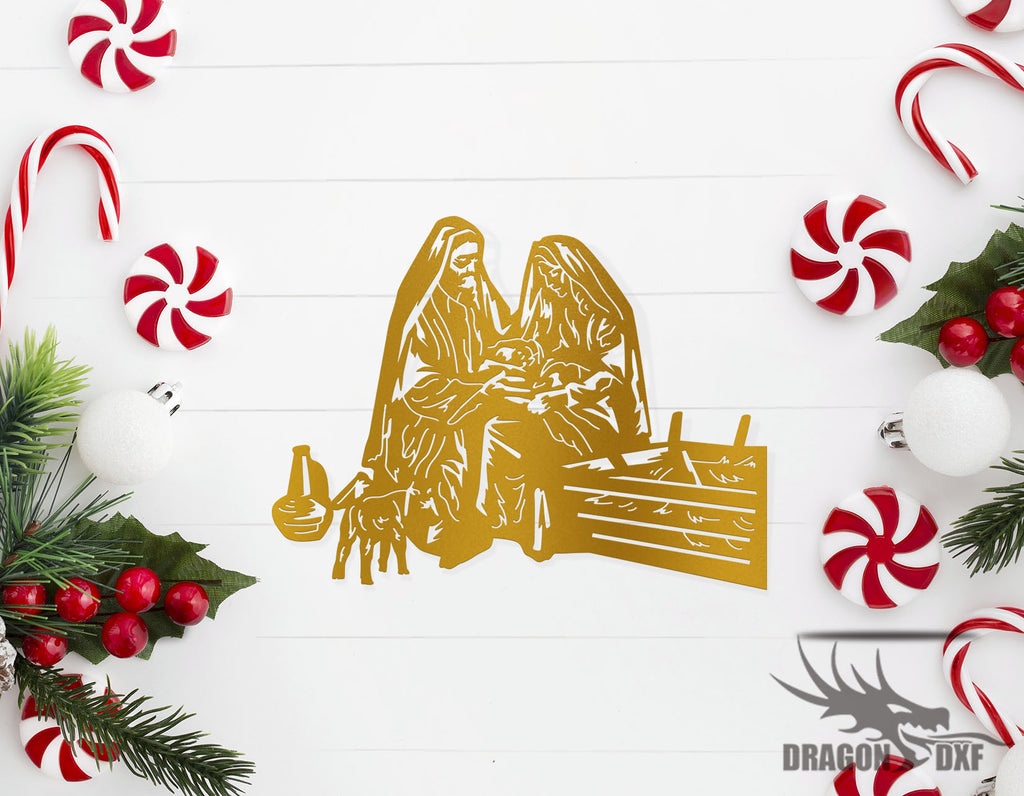 Nativity Scene Design 10 - Plasma Laser DXF Cut File — DragonDXF