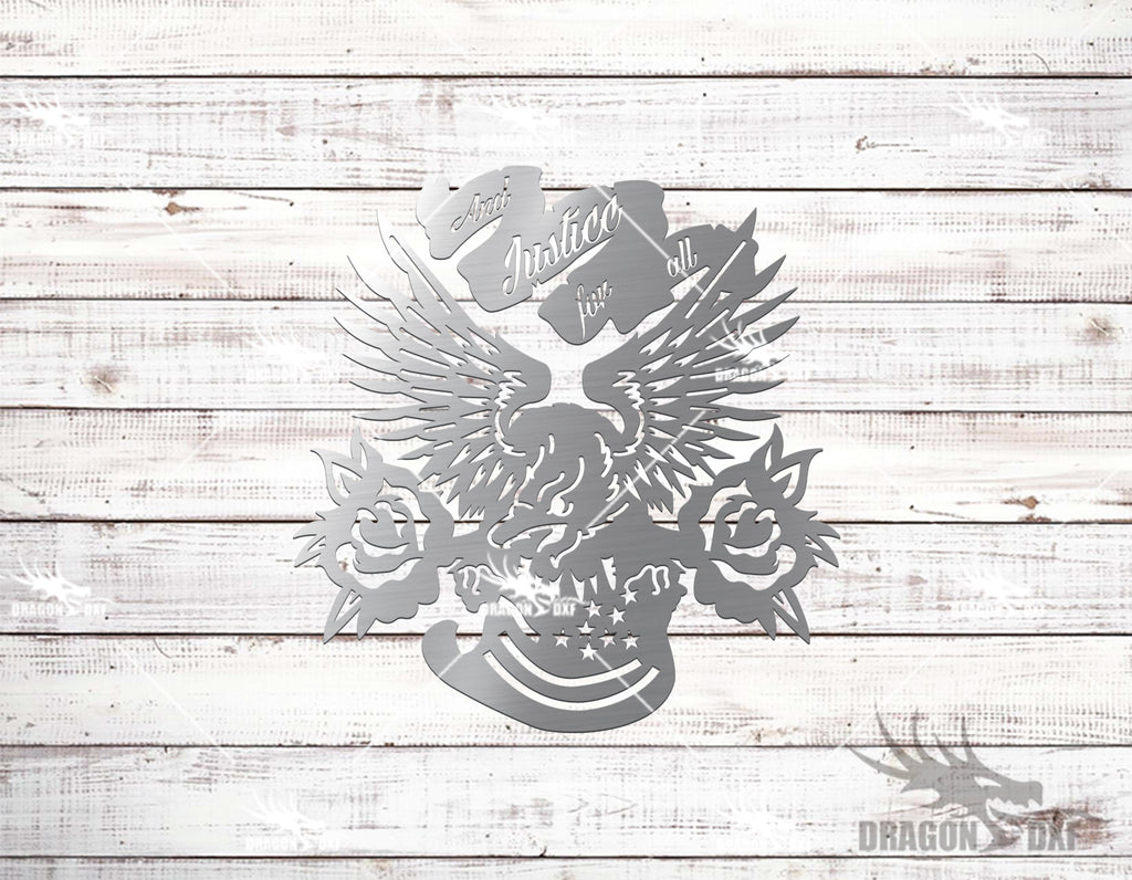 Neo Trad Eagle Design 3 - Plasma Laser DXF Cut File — DragonDXF