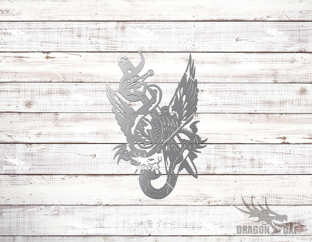 Neo Trad Eagle Design 7 - Plasma Laser DXF Cut File — DragonDXF