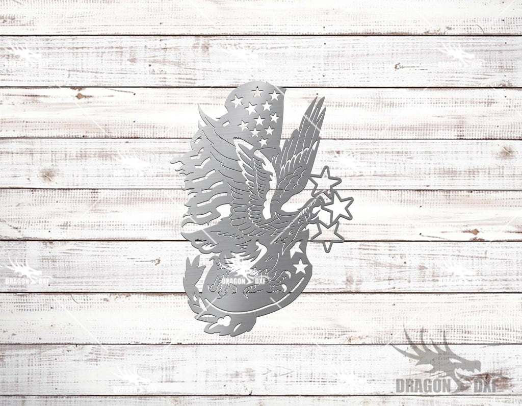 Neo Trad Eagle Design 8 - Plasma Laser DXF Cut File — DragonDXF