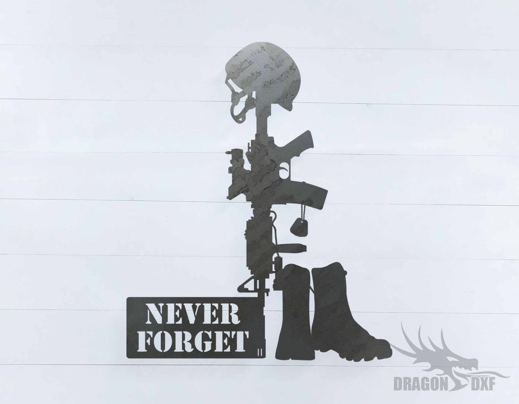 Never Forget sign - DXF Download — DragonDXF