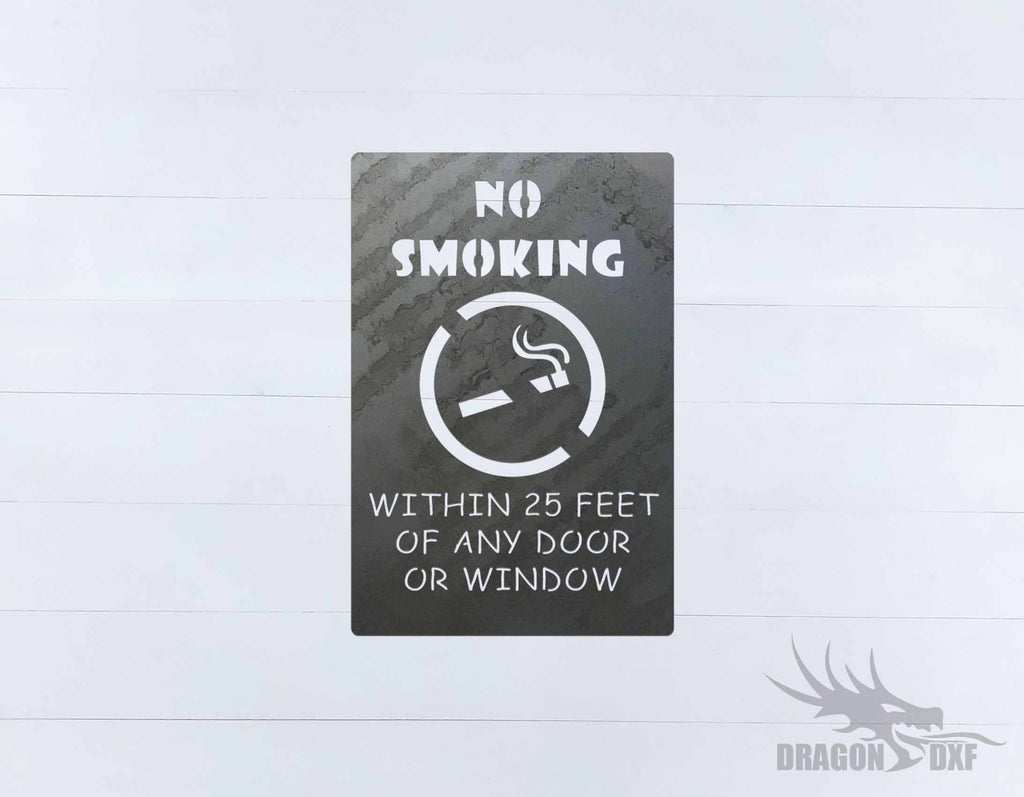 No Smoking Sign 10 - DXF Download — DragonDXF