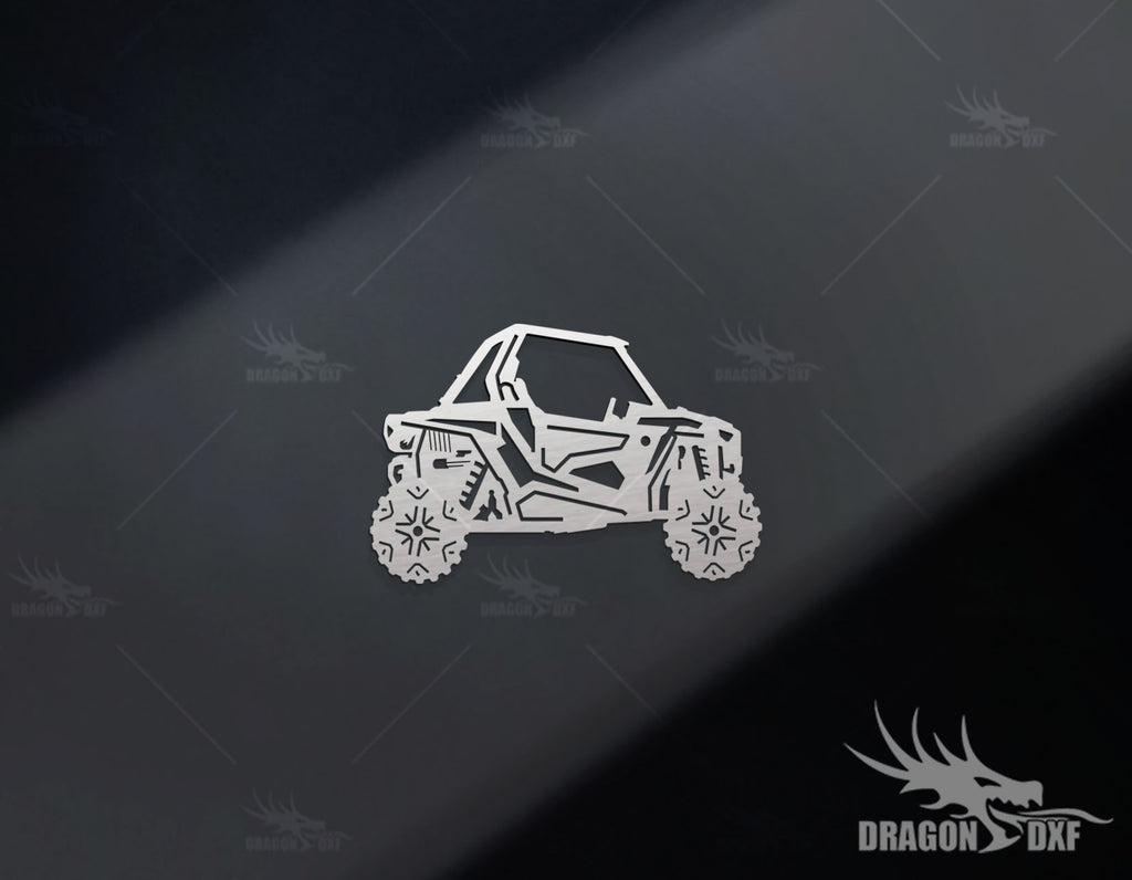 SXS Similar to Polaris RZR 2 Seater XP Turbo Rubble UTV - DXF Download ...