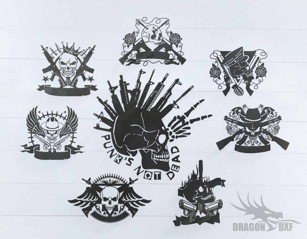 Skulls and Design Package - DXF Download — DragonDXF
