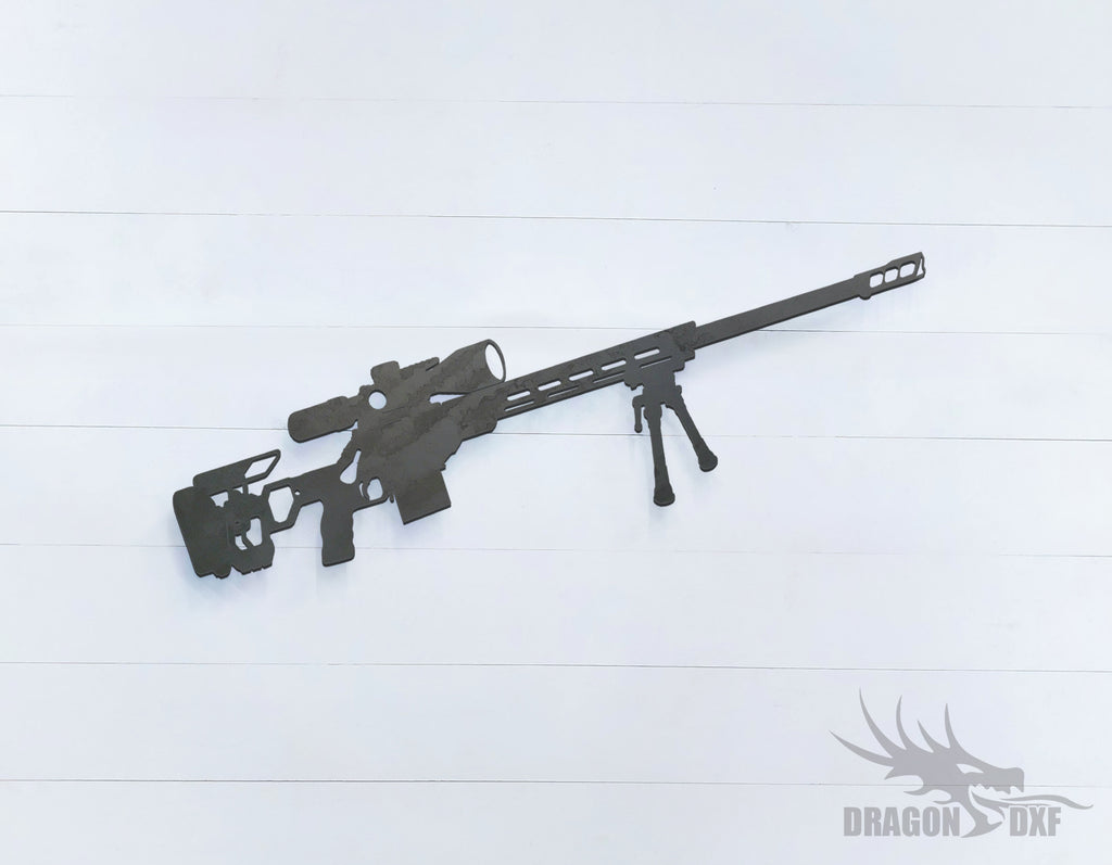 Sniper Rifle-03 - DXF Download — DragonDXF