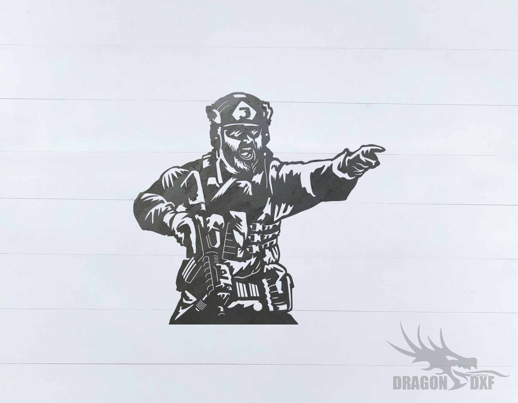 Soldier Design 13 - DXF Download — DragonDXF