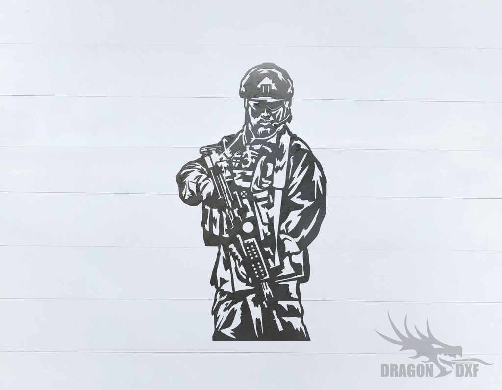 Soldier Design 16 - DXF Download — DragonDXF