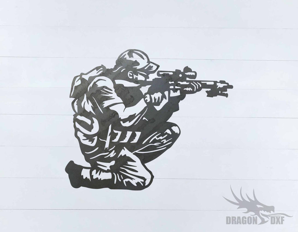 Soldier Design 8 - DXF Download — DragonDXF