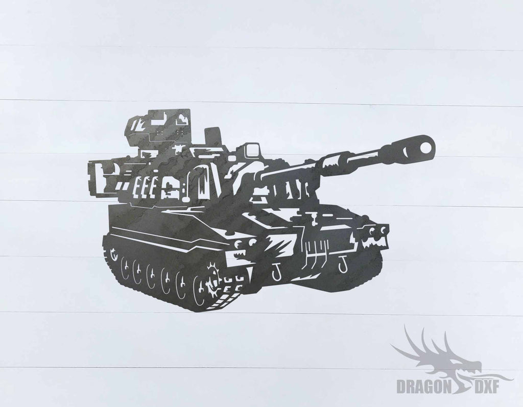 Tank Design 3 - DXF Download — DragonDXF